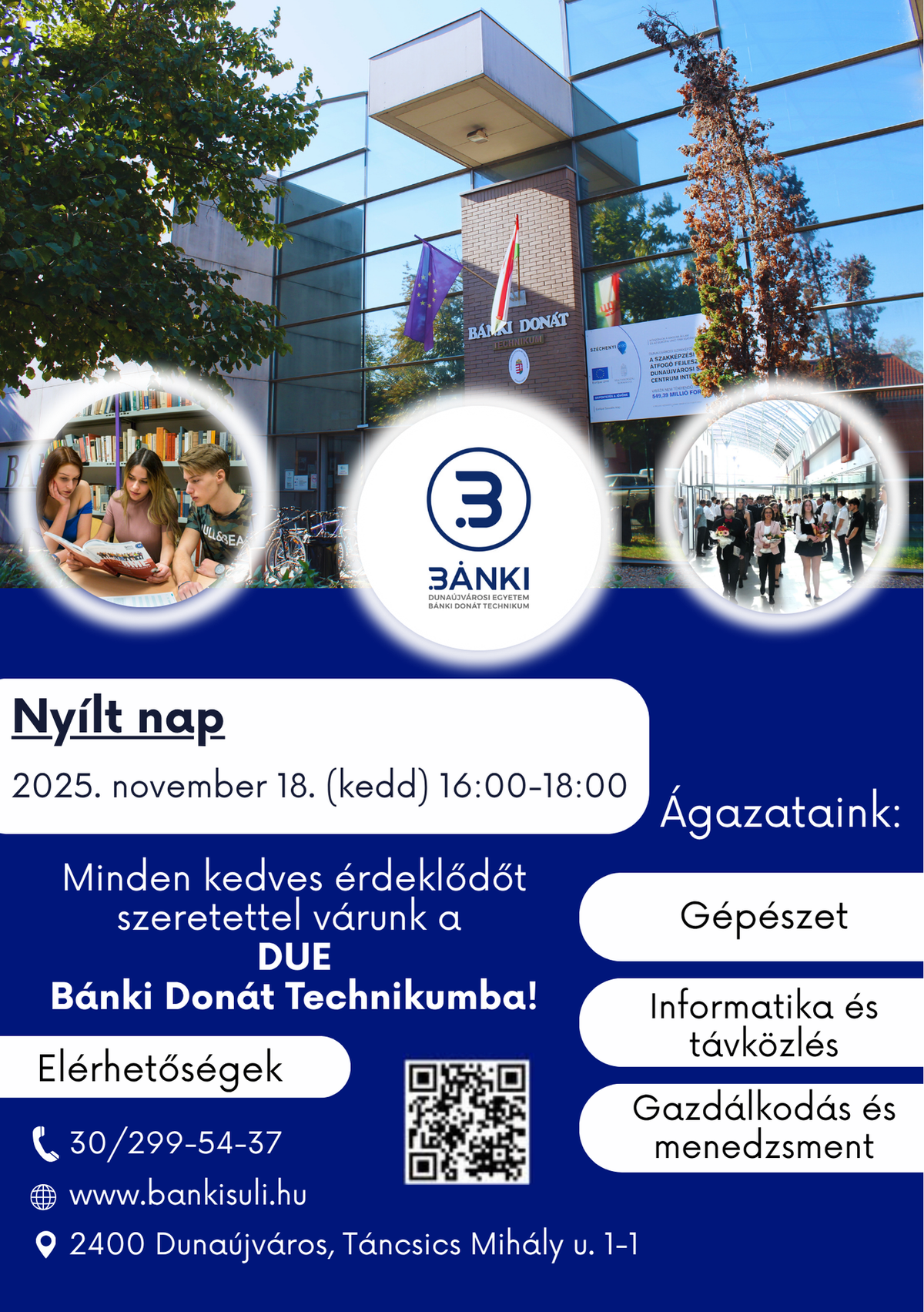 Újabb Nyílt Napot szervez a Bánki Donát Technikum