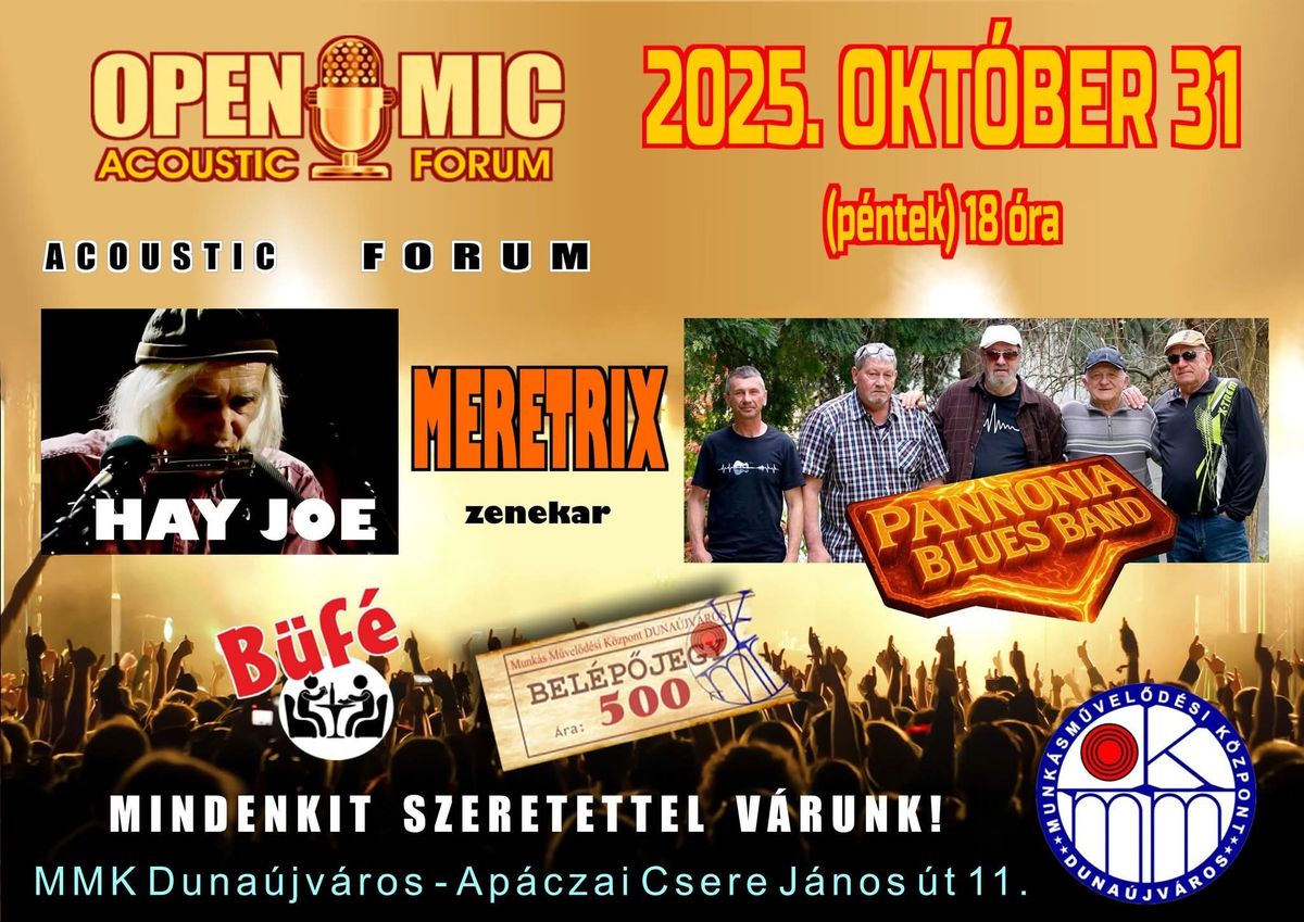 Open Mic Acoustic Forum Dunaújvárosban